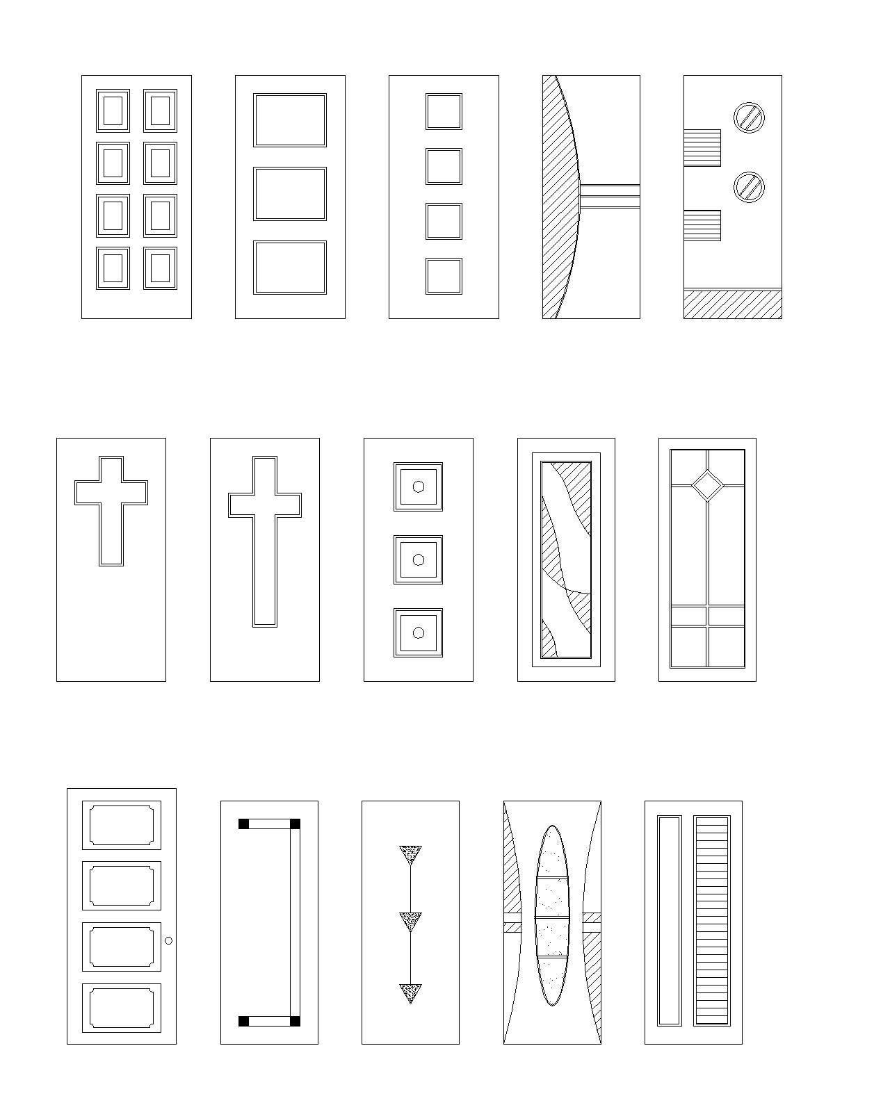 2D Drawing of Door, 132 Pieces of Details Autocad 2D DWG File, Ready ...