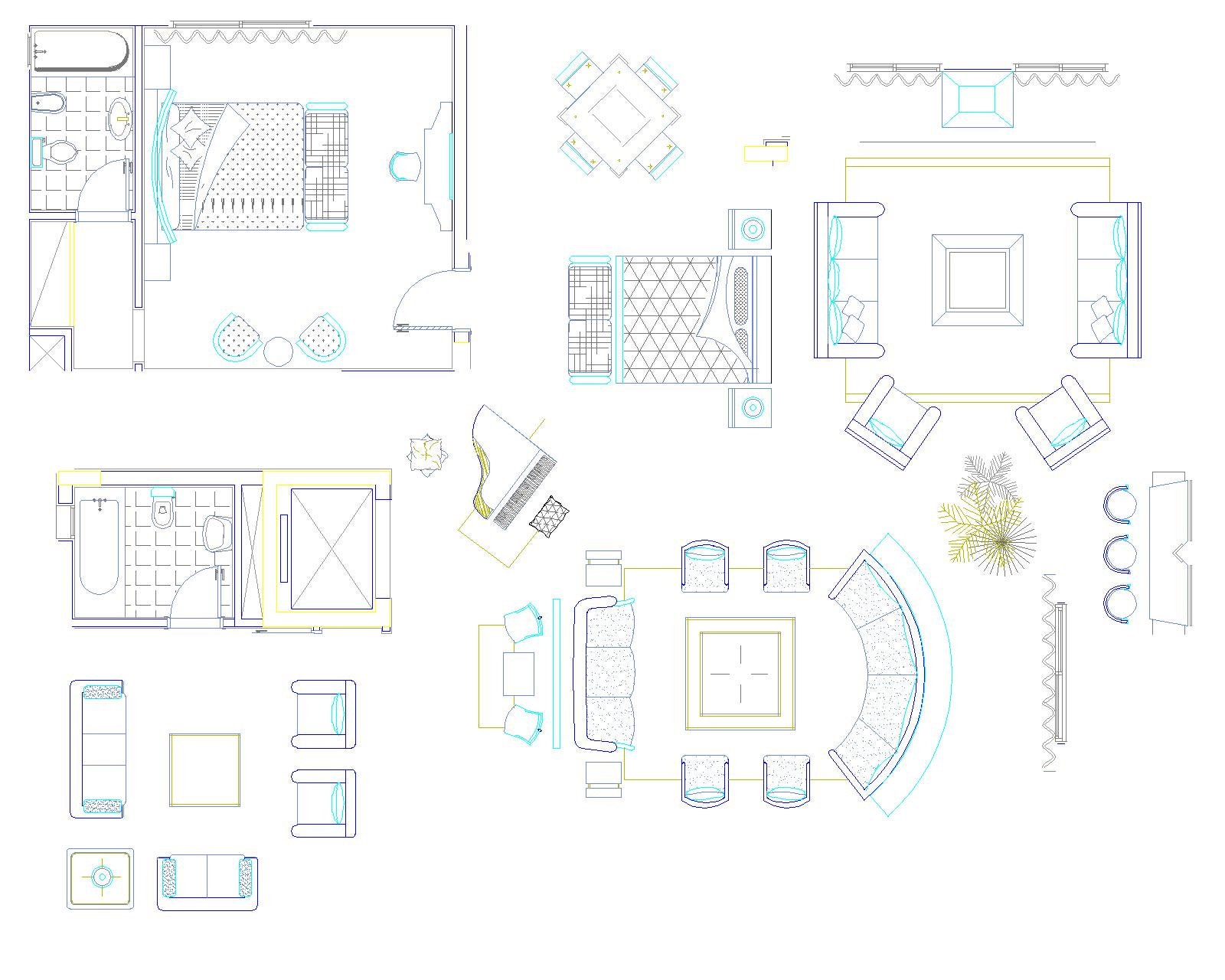 Autocad 2D DWG DXF PDF Furniture/car Blocks, 2D Drawing,autocad 2D ...