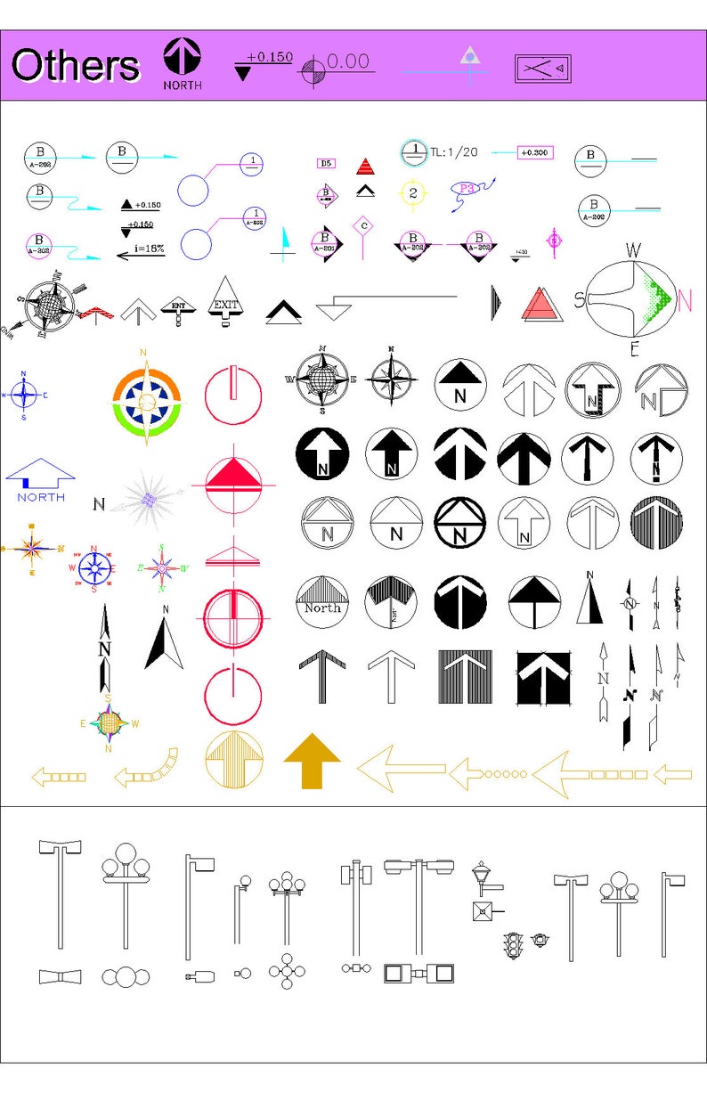 Autocad 2D DWG DXF PDF Auxiliary Drawings File, Ready Block for Autocad ...