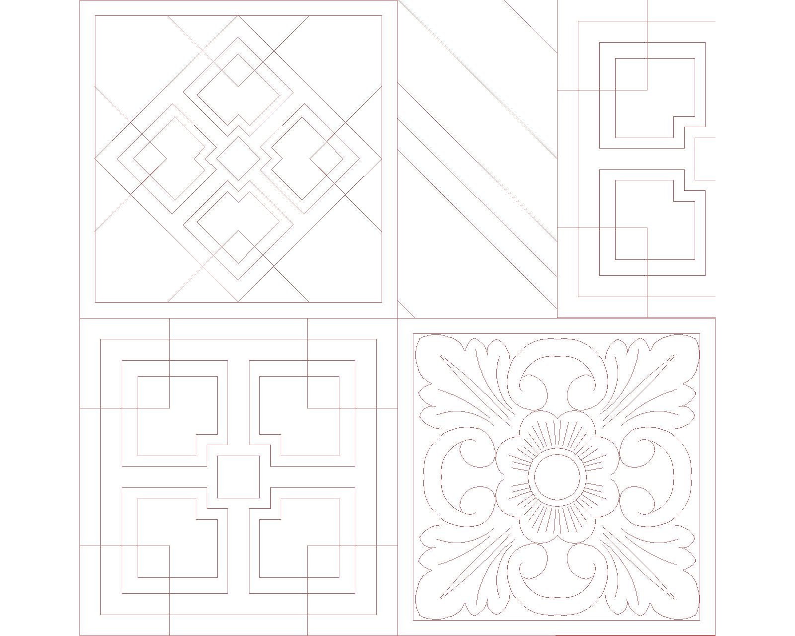 Autocad Wood Pattern ,pieces of Details Autocad 2D DWG File, Ready ...