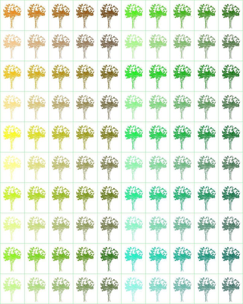 2D Drawings of Trees, 2D DWG File, Ready Block for Autocad, 5 Pieces of ...