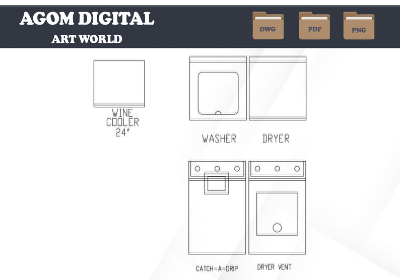 2D Drawing of Kitchen Cabinets Kitchenware and White Goods - Etsy
