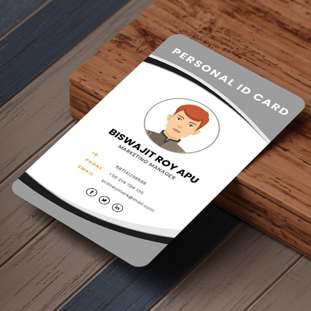 Custom Printed Plastic ID Card: Staff, Business, Membership - Etsy