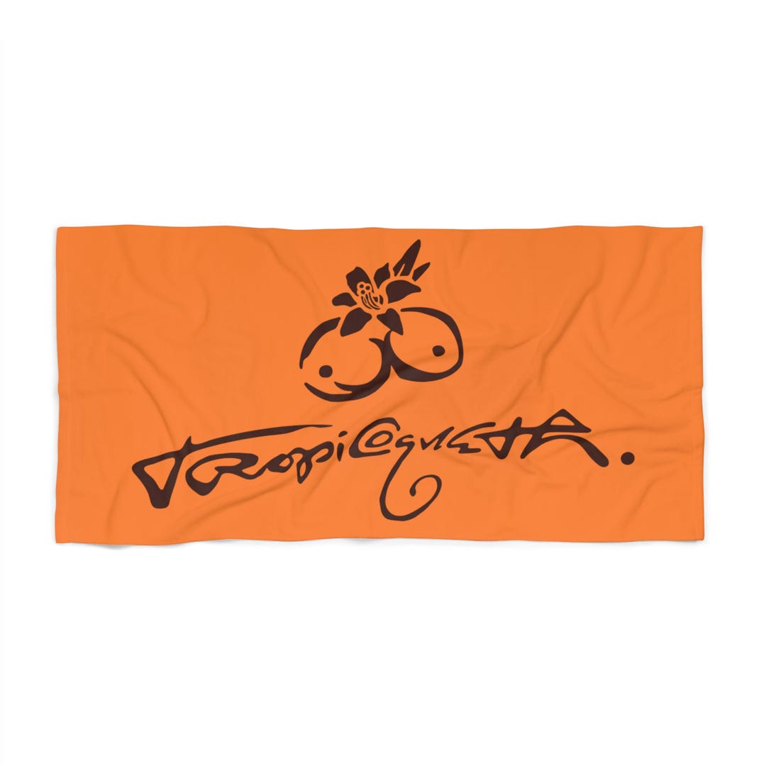 Karol G Tropicoqueta Tropical Beach Towel | Vibrant Orange Sand-free ...