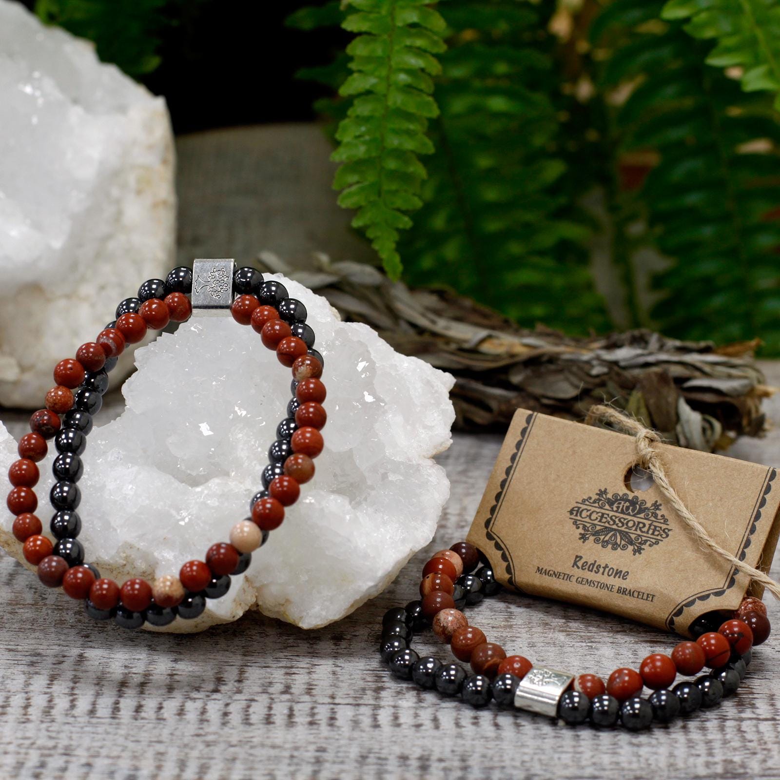 Magnetic Gemstone Bracelet - Redstone - Brand New - Etsy