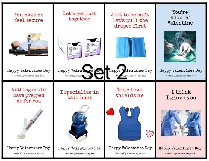 Set 1, 2, 3, 4: Funny Valentine's Day Cards DOWNLOAD & PRINT Operating ...