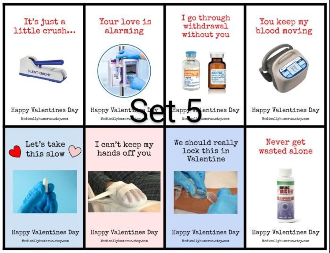 Set 5: Funny Valentine's Day Cards DOWNLOAD & PRINT Operating Room ...