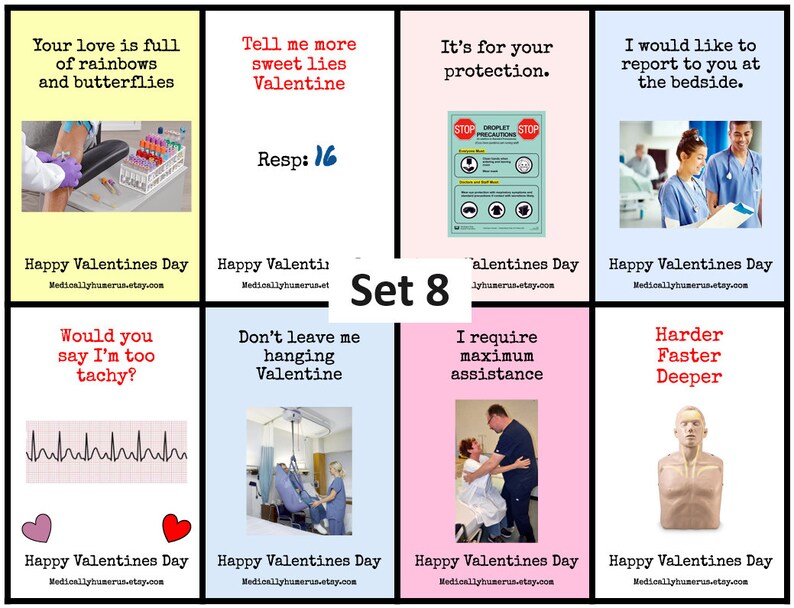 Set 8: Funny Valentine's Day Cards - DOWNLOAD & PRINT Operating Room ...