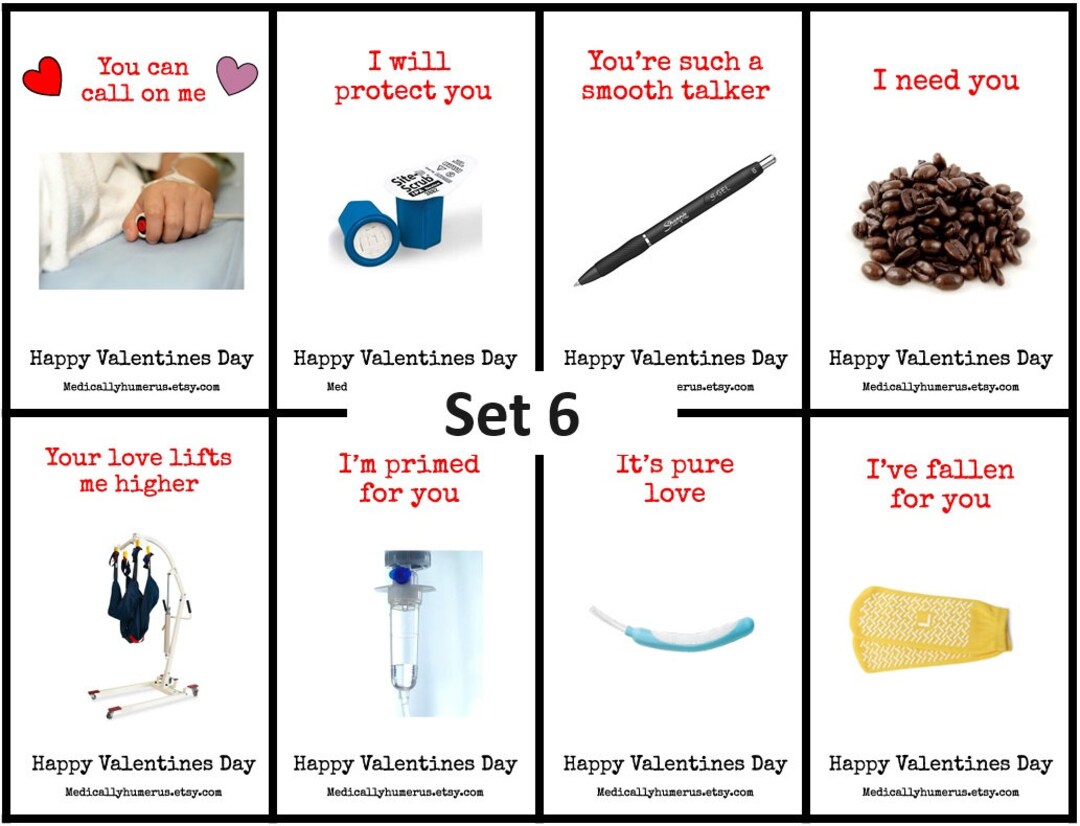 Set 6: Funny Valentine's Day Cards - DOWNLOAD & PRINT Operating Room ...
