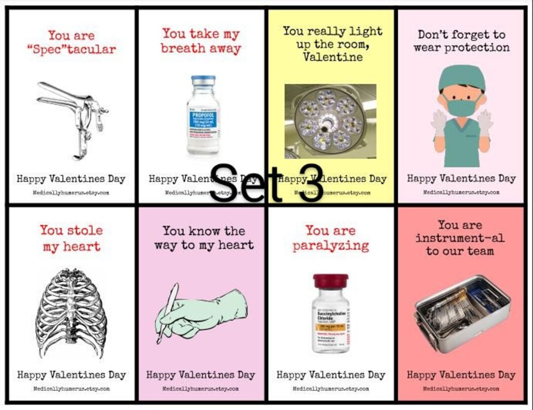 Set 1, 2, 3, 4: Funny Valentine's Day Cards DOWNLOAD & PRINT Operating ...
