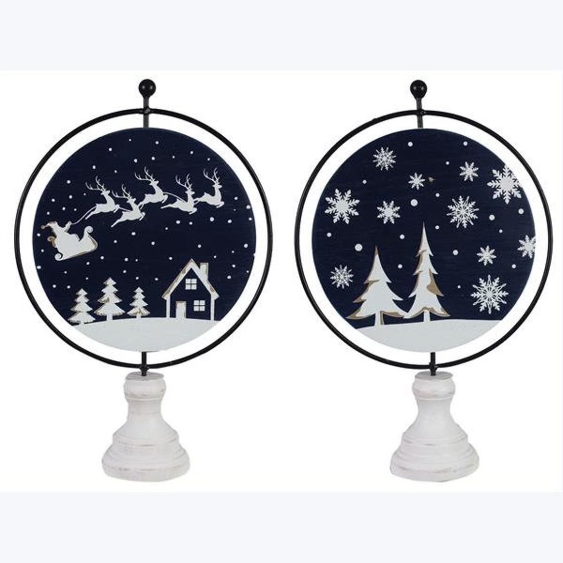 Wood Winter Solstice Double Sided Signs on Pedestal 2 Ast - Etsy