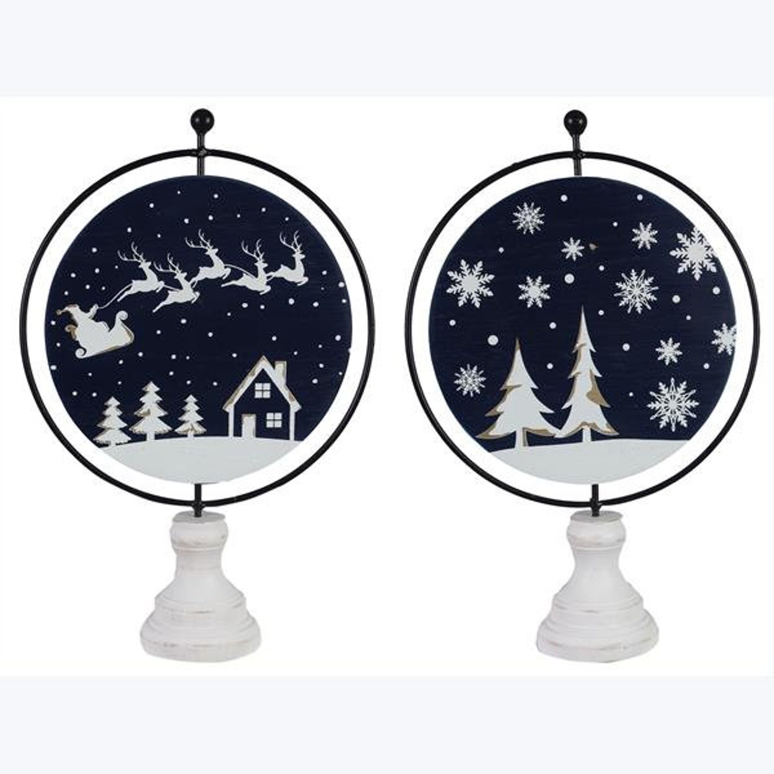 Wood Winter Solstice Double Sided Signs on Pedestal 2 Ast - Etsy