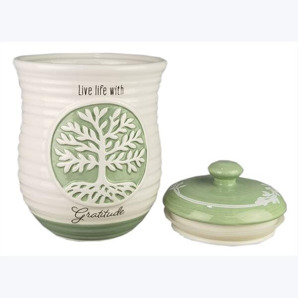 Ceramic Tree of Life Canisters Set of 4 - Etsy