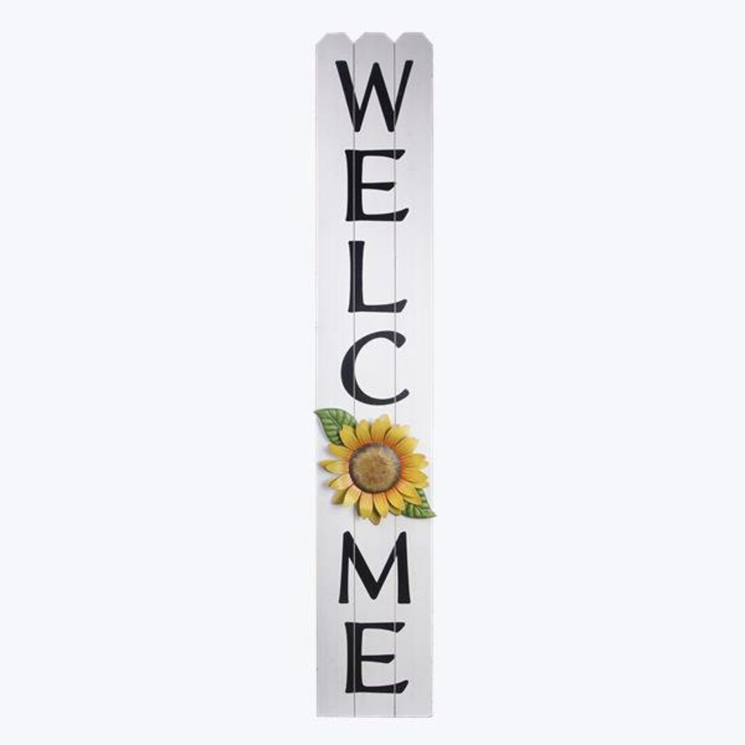 Wood Sunflower Garden Welcome Porch Sign - Etsy
