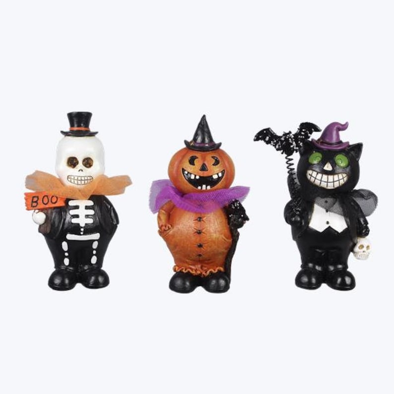 Resin Halloween Characters 3 Assorted - Etsy