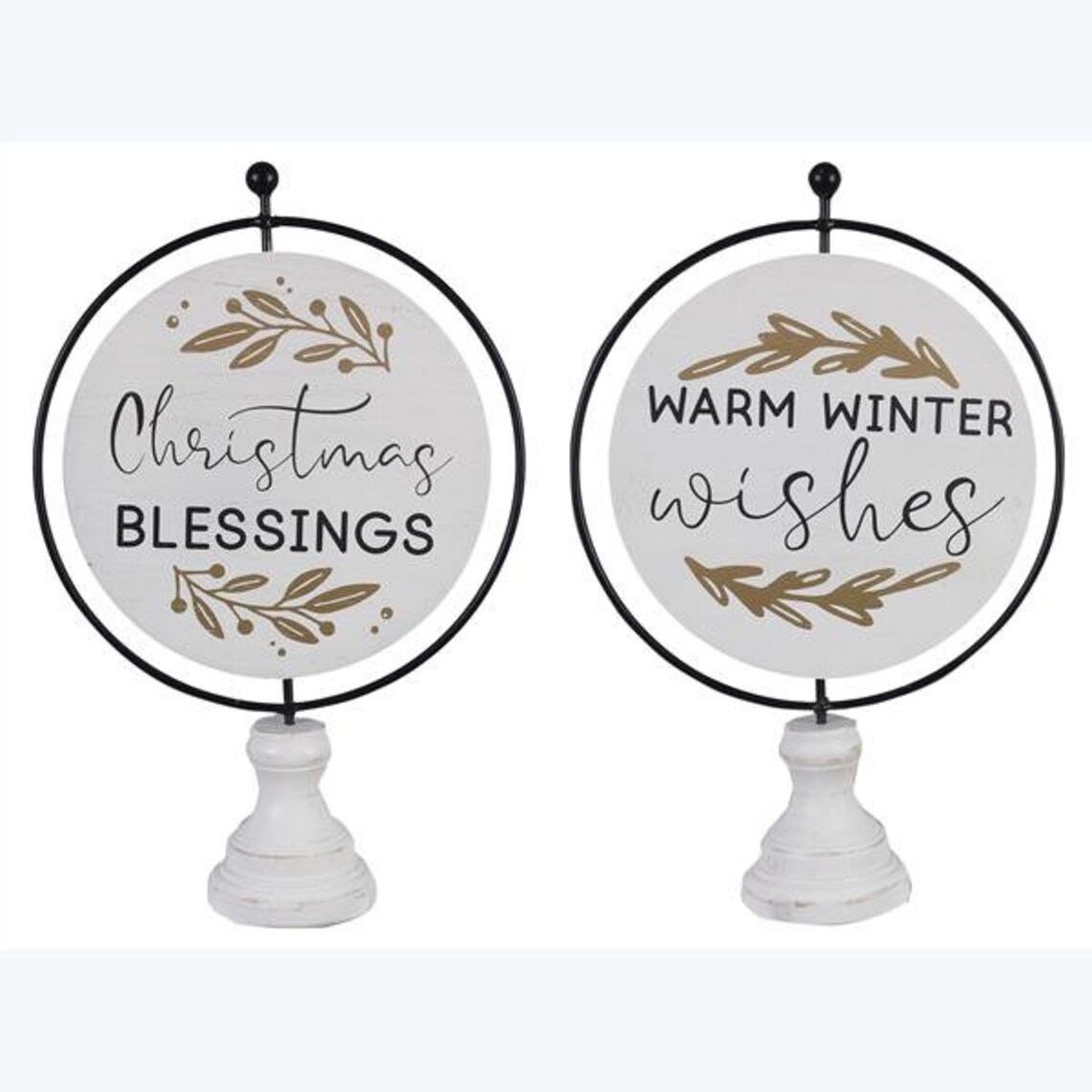 Wood Winter Solstice Double Sided Signs on Pedestal 2 Ast - Etsy