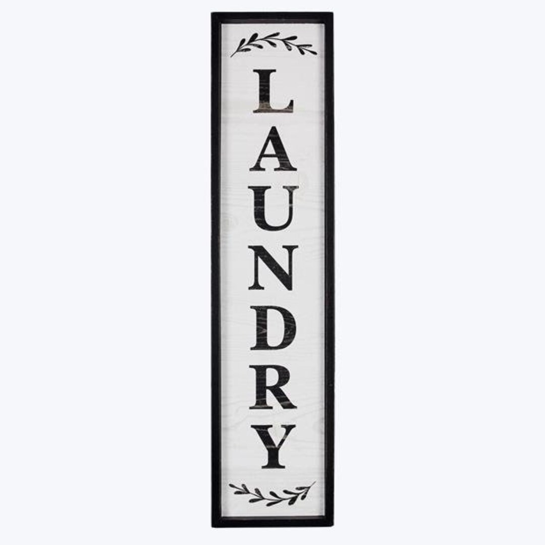 Wooden Framed Vertical Laundry Sign - Etsy