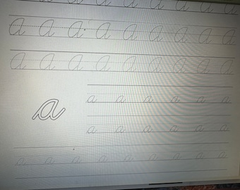 Printable Cursive / Print Wall Cards for School Handwriting Instant ...