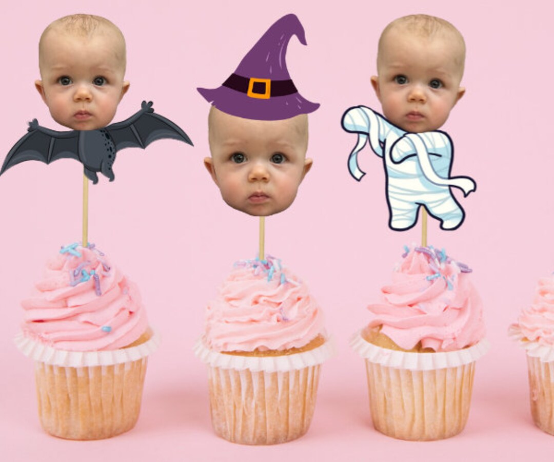 PERSONALIZED Halloween Cupcake Toppers, Holiday Party Decorations, Kids ...