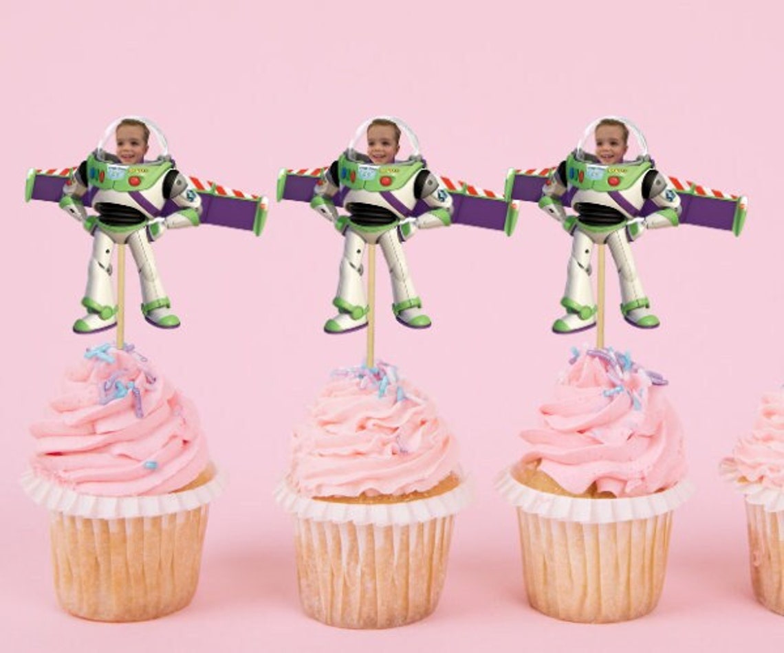 PERSONALIZED Buzz Lightyear Inspired Cupcake Toppers Toy - Etsy