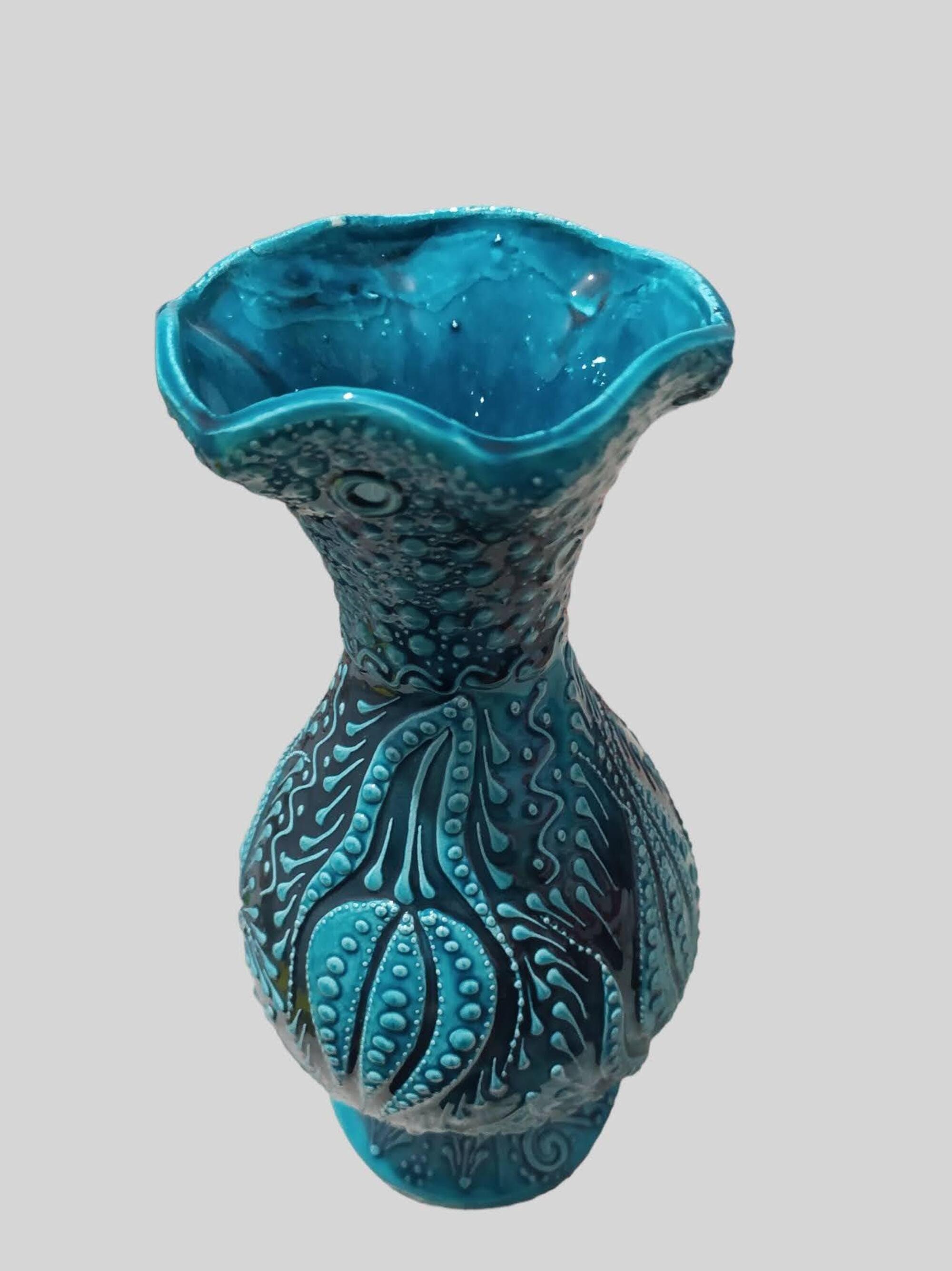 10 Turkish Ceramic Vase, Handmade Ceramic Vase, Decorative Vase ...