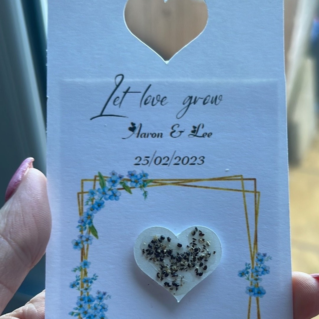 Forget Me Not Personalised Wedding Favours - Etsy