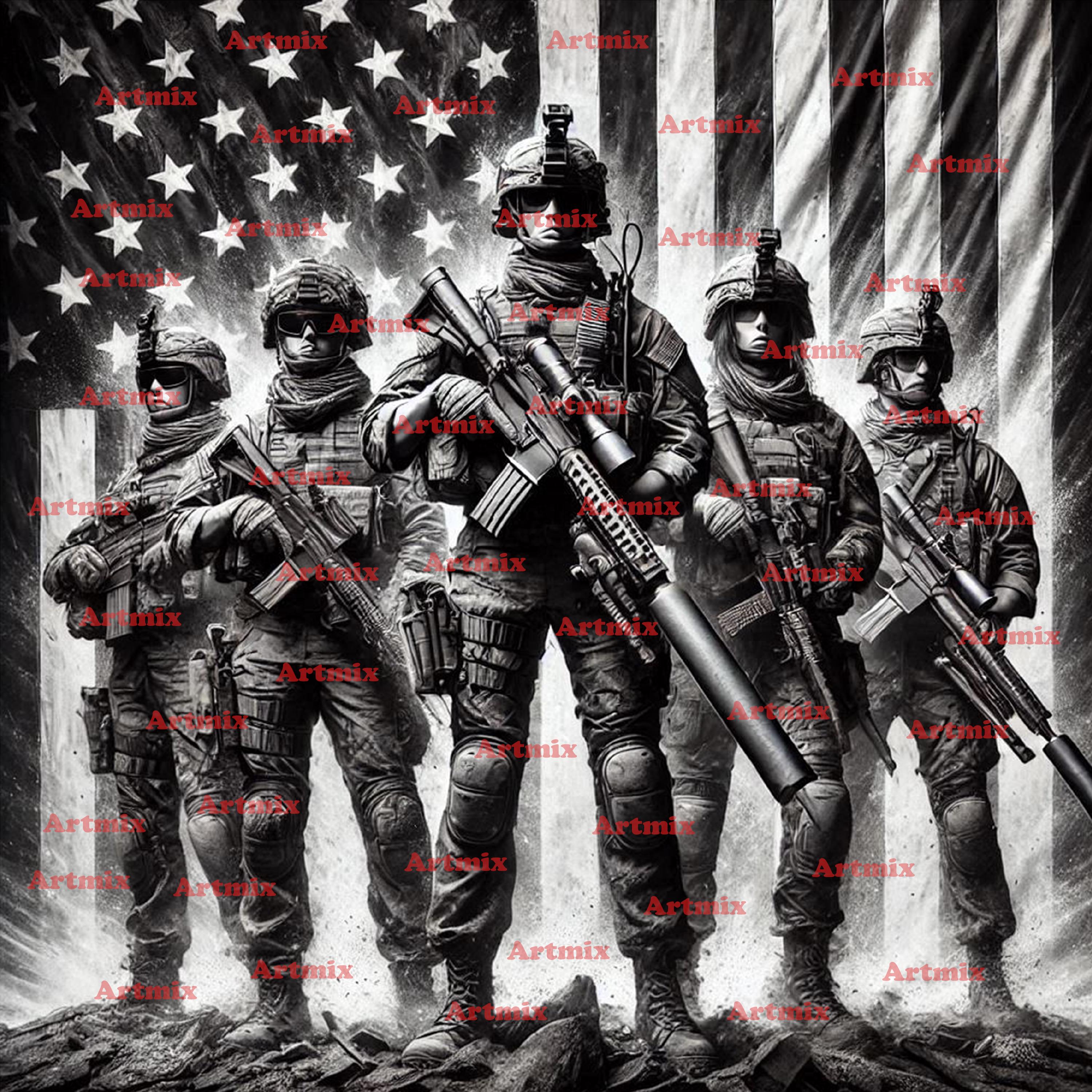 American Army, Laser Burn PNG Digital File, 3D Illusion, 3D Laser ...