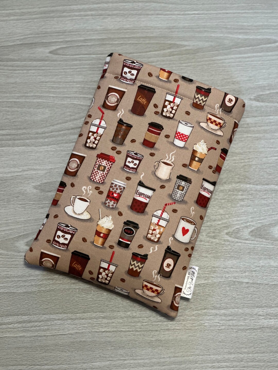 Paperback Book Sleeve Coffee Lovers Padded Book Sleeve - Etsy
