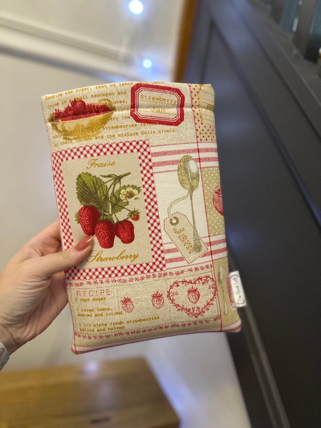Paperback Book Sleeve Vintage Strawberry Recipe Padded Paperback Book ...