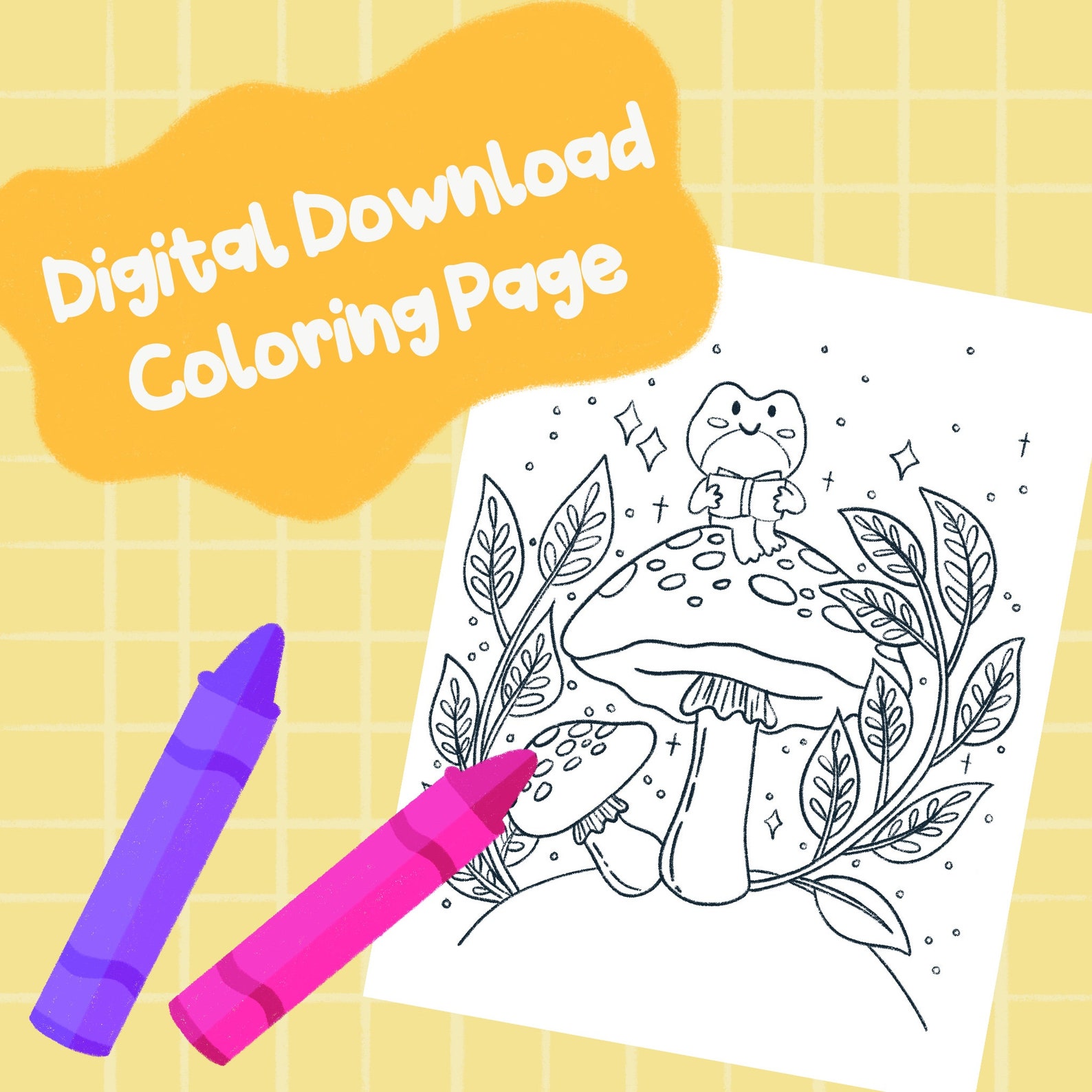 Printable Froggy Reading Time Coloring Page! Adult Coloring Page, Frog ...