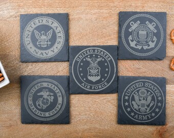 Colonel US Army Slate Coaster Set - Etsy