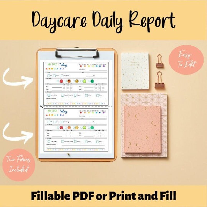 Toddler Daily Report - Etsy