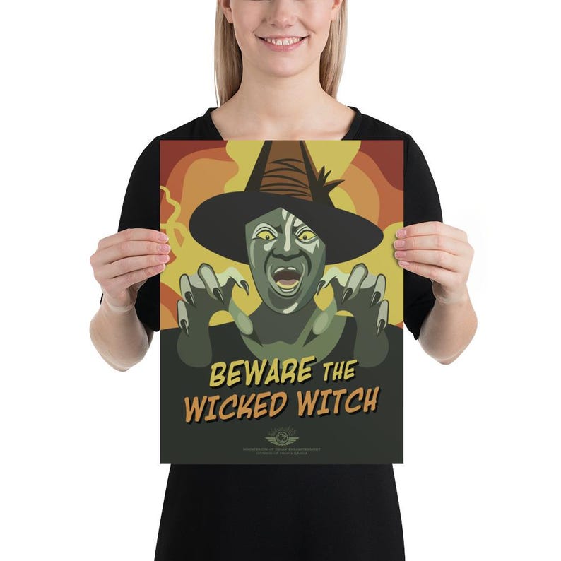 Beware the Wicked Witch Poster - Etsy