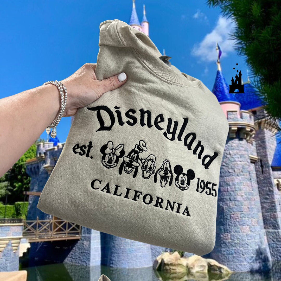 Disneyland Embroidered Sweater, Disneyland Sweatshirt, Disneyland Shirt ...