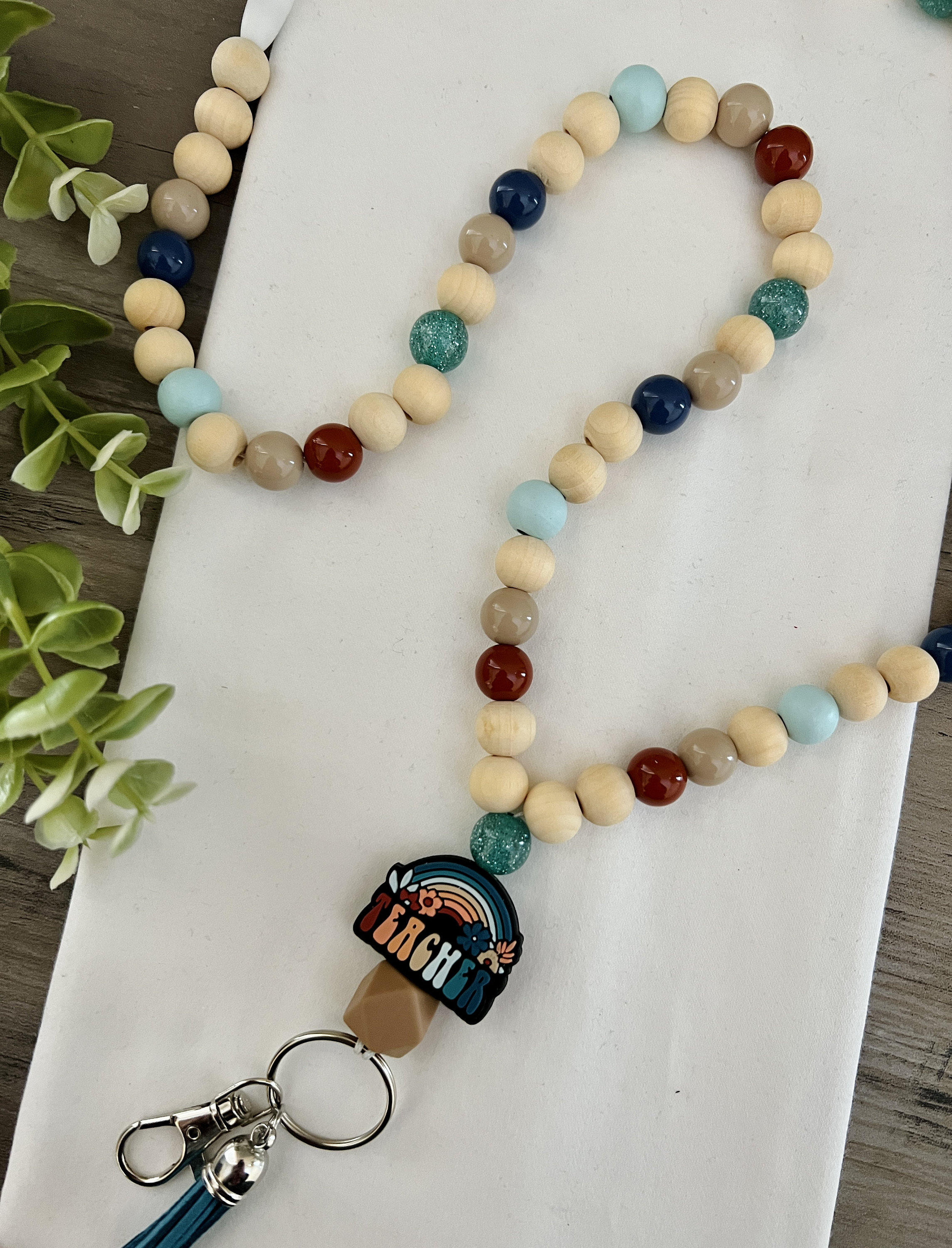 Teacher Life, Teacher Lanyard, Beaded Lanyard, Boho Lanyard, Teacher ...