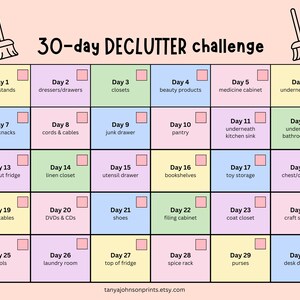 DECLUTTER PLANNER, Declutter Digital, 30-day Challenge, Declutter ...