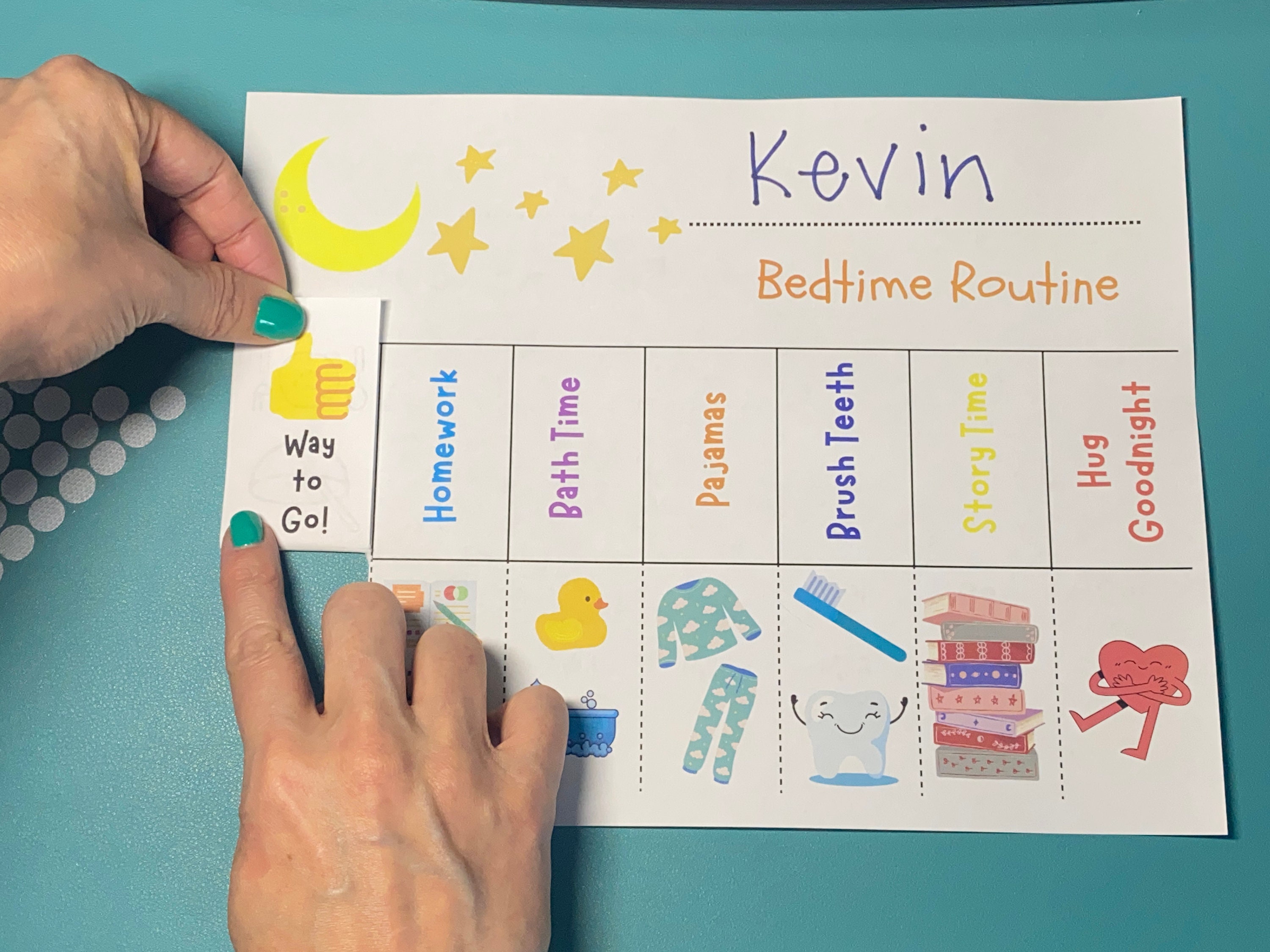 ROUTINE CHART for Toddlers, Bedtime Checklist for Kids, Bedtime Routine ...