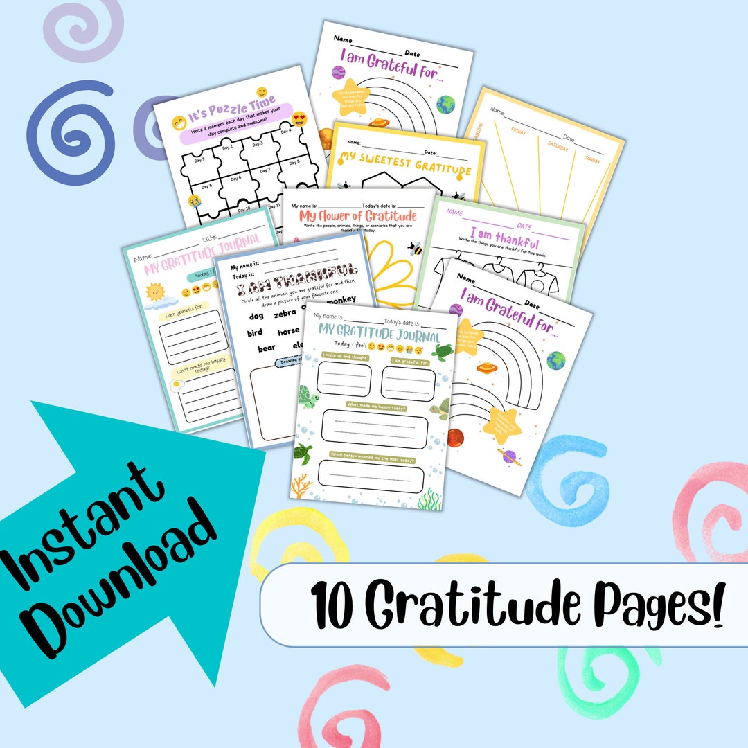 GRATITUDE JOURNAL PRINTABLES, Gratitude Journal, Gratitude Journal ...