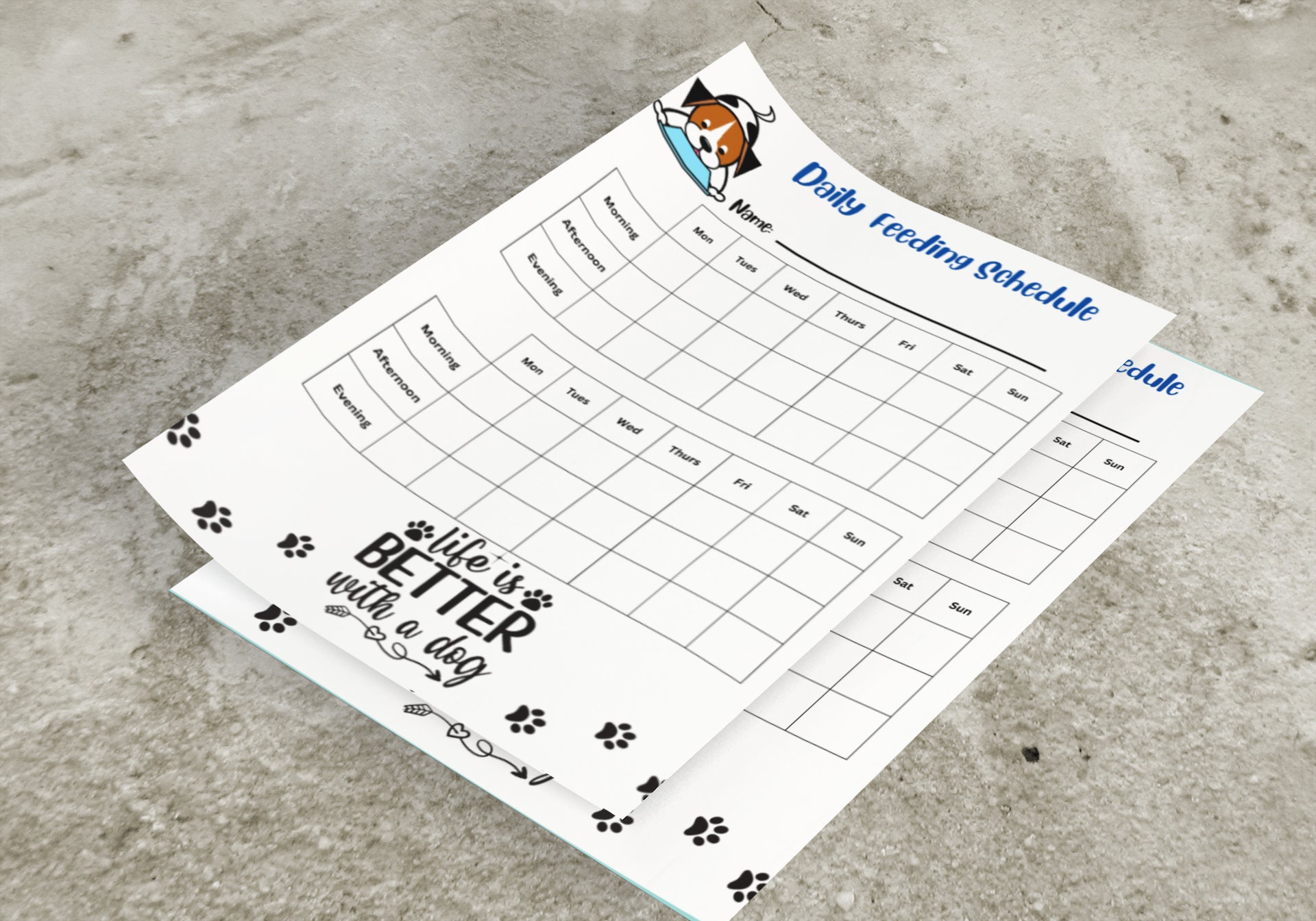 PET CARE PLANNER, Pet Feeding Chart, Dog Feeding Tracker, Dog Feeding ...