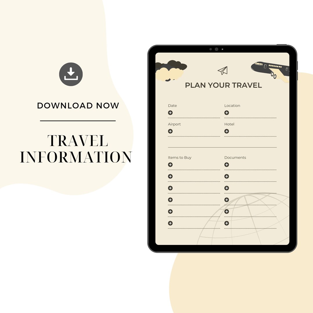 Travel Planner, Printable Travel Itinerary, Travel Overview, Travel ...