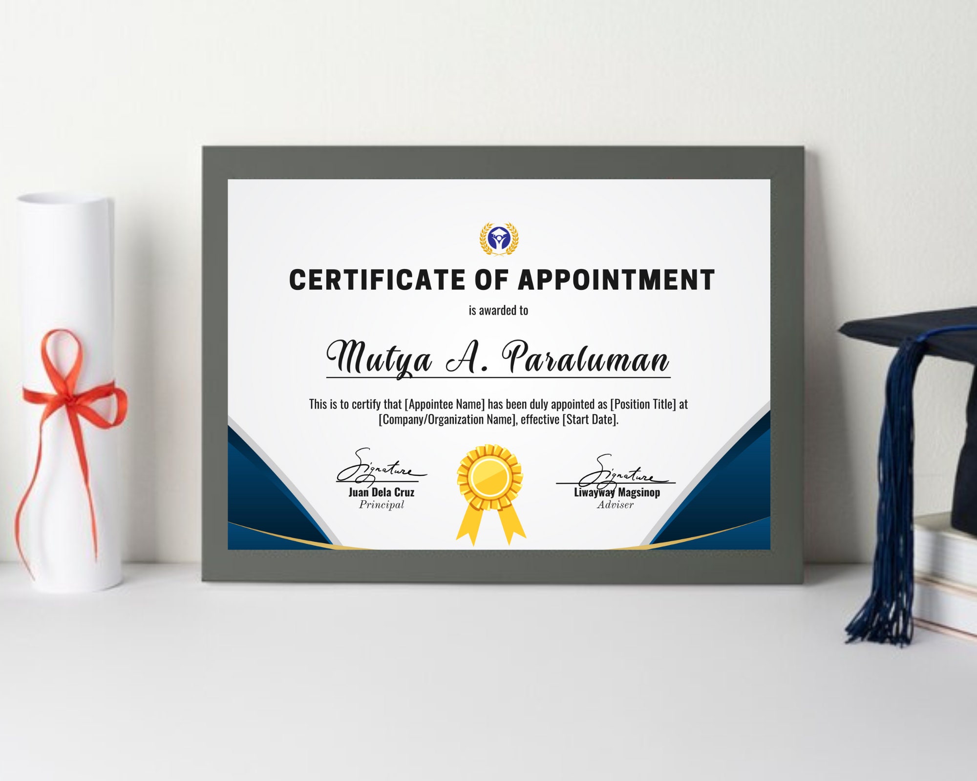 Editable Appointment Certificate Template Ideal for Recognizing Talents ...