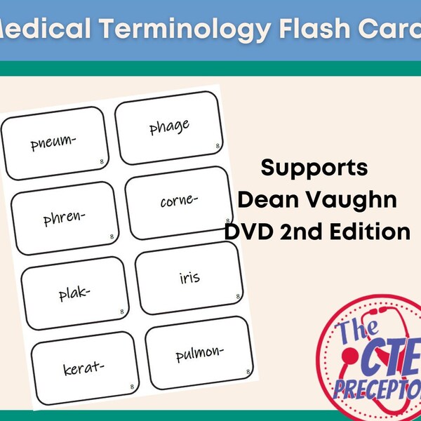 Medical Terminology Flashcards, Flash Cards, Terminology, Study ...