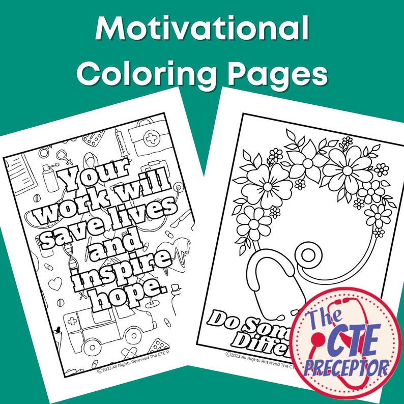 Medical Coloring Book, Motivational Coloring, Healthcare, Health ...