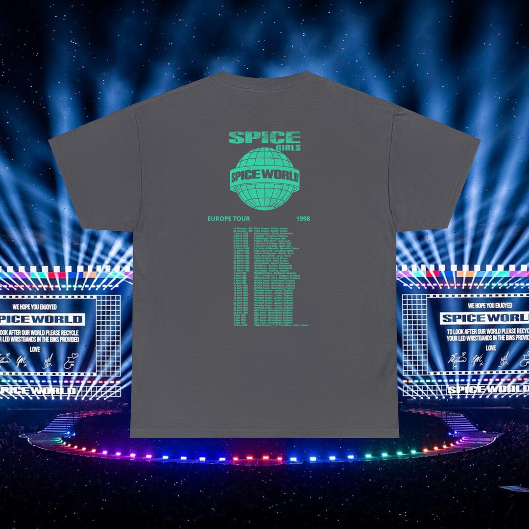 Spice Girls Vintage Spiceworld Tour 1998 T Shirt Medium Size Tour Date ...
