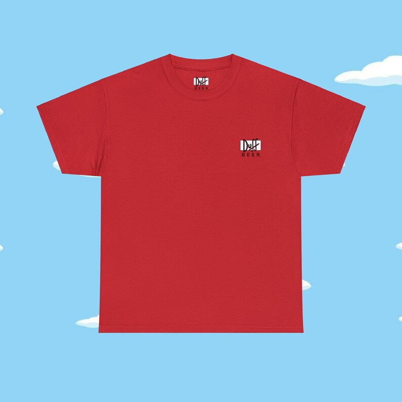 Simpsons Duff Beer 90s Tshirt Red Cartoon Character Merchandise - Etsy