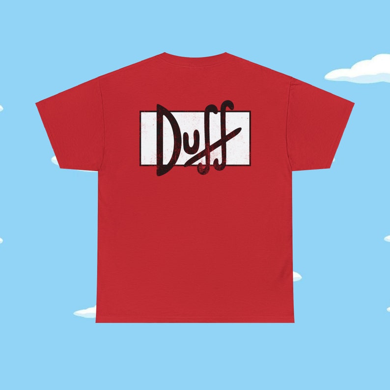 Simpsons Duff Beer 90s Tshirt Red Cartoon Character Merchandise - Etsy