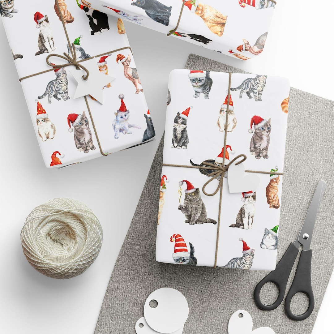 Unique Wrapping Paper, Cat Wrapping Paper, Unique Holiday Gifts ...