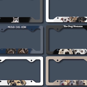 Pet License Plate Frame, Custom Dog License Plate Frame, Custom Cat ...