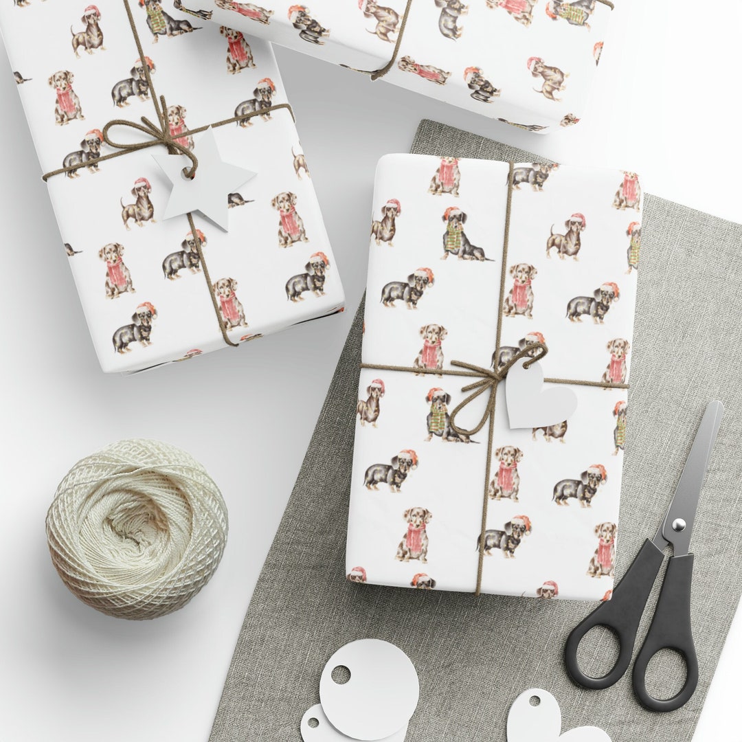 Christmas Gift Wrap, Dog Wrapping Paper, Unique Holiday Gifts ...