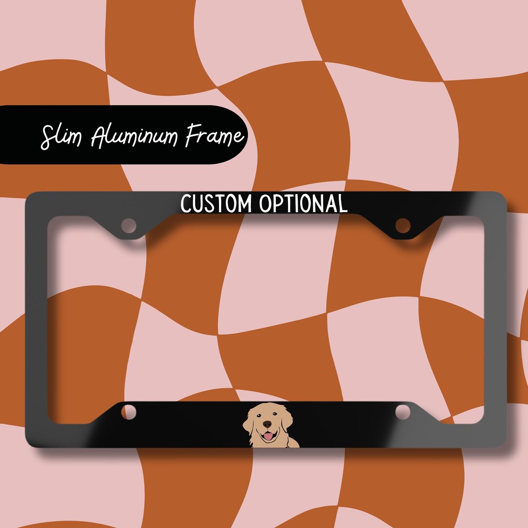 Golden Retriever License Plate Frame, Golden Retriever Lover, Gift for ...